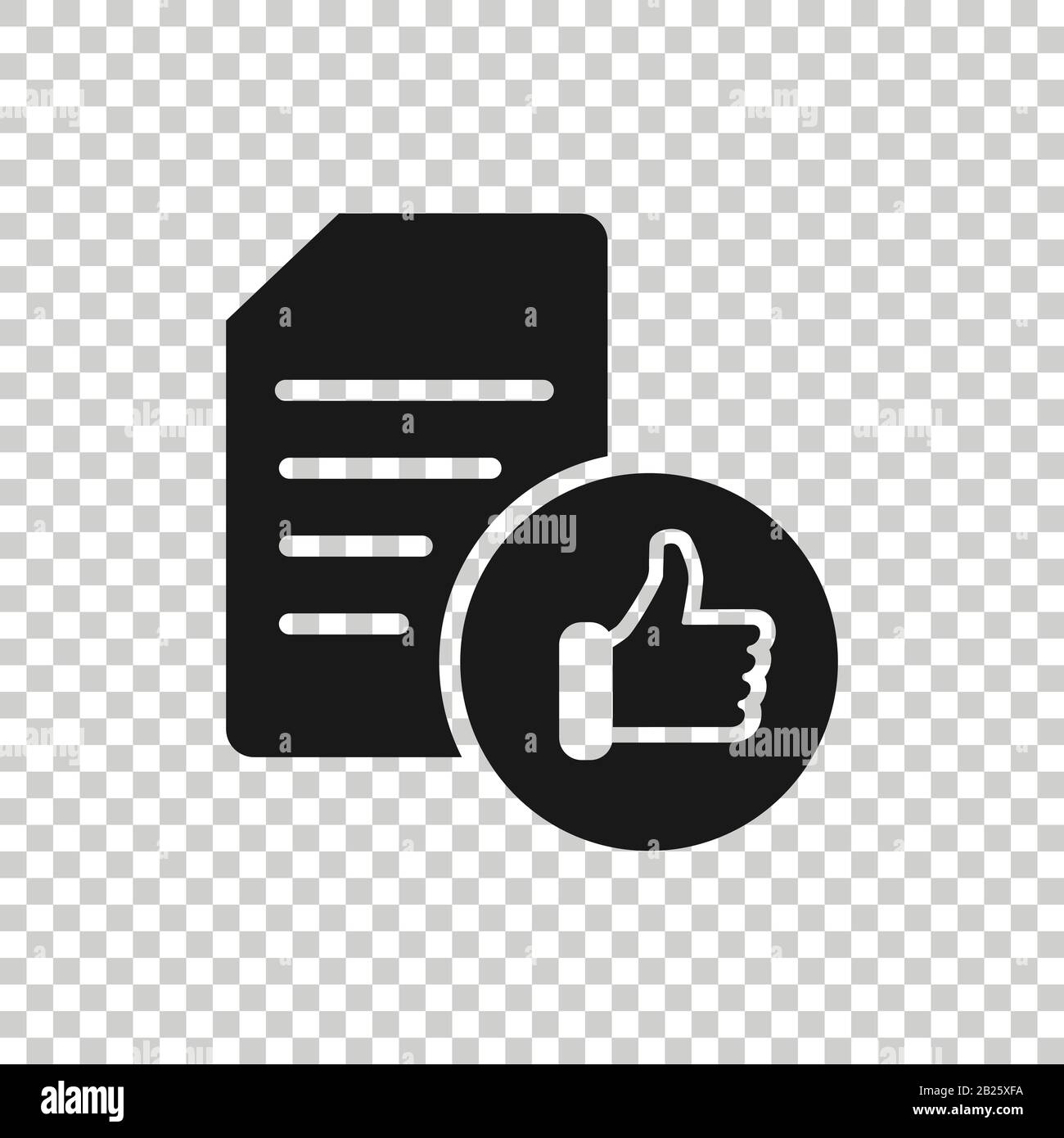 Approved document icon in flat style. Authorize vector illustration on ...