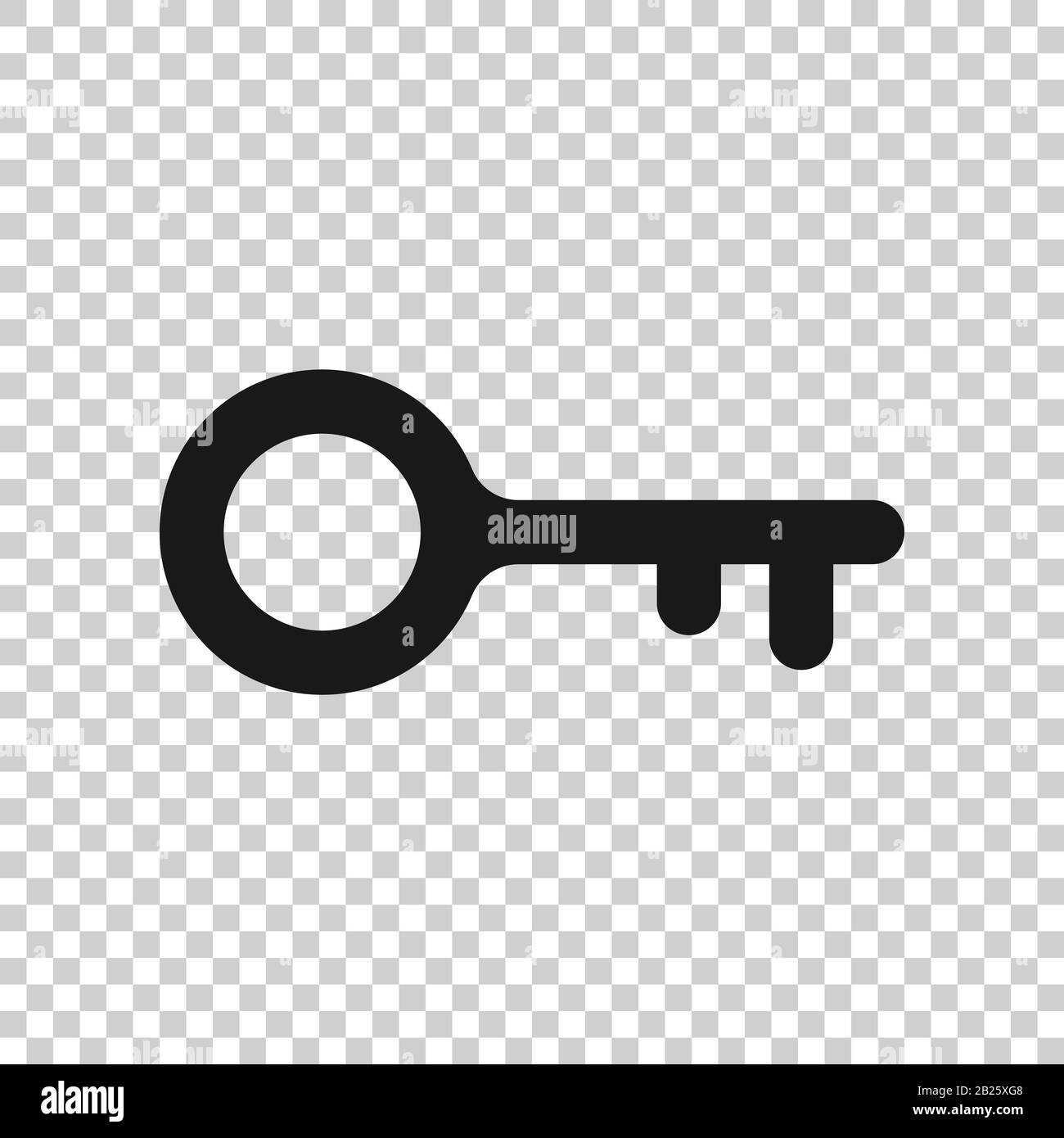 Key icon in flat style. Password vector illustration on white isolated ...
