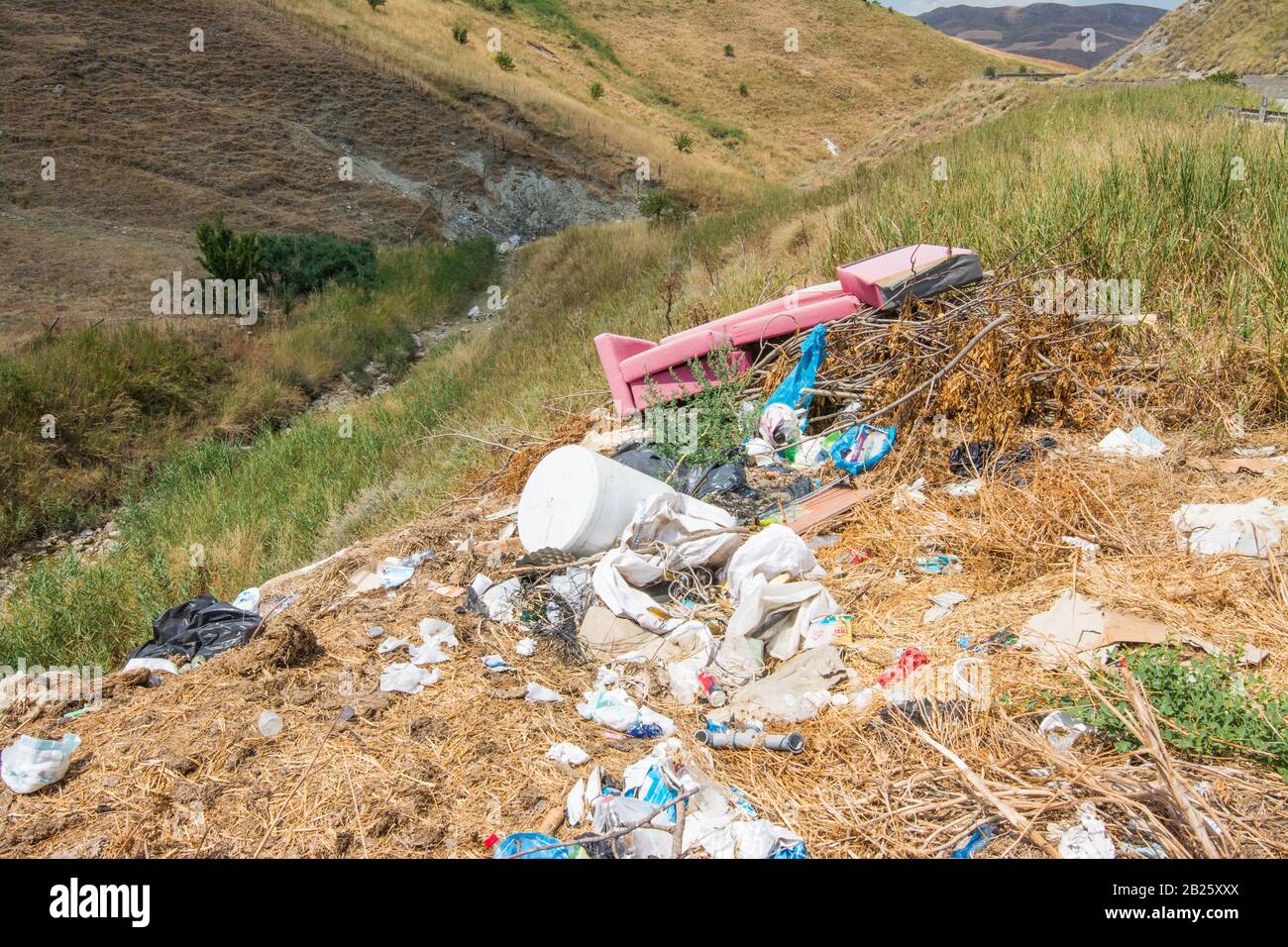 garbage abandoned in the countryside in Sicily, Italy Stock Photo - Alamy
