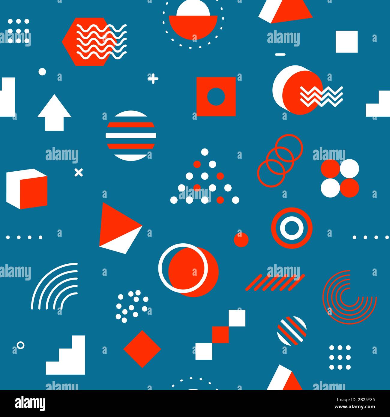 Seamless memphis pattern in 80s style, fashion cool background with ...