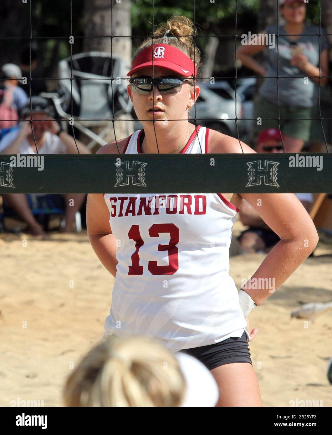 February 22, 2020 - Stanford Cardinal Maddie Dailey #13 during a match ...