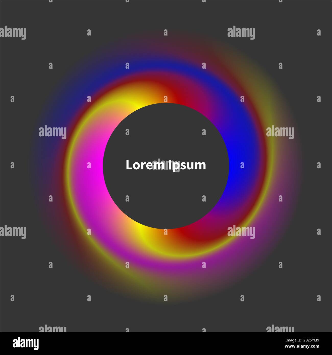 Round glowing vector frame, abstract swirl border Stock Vector Image ...