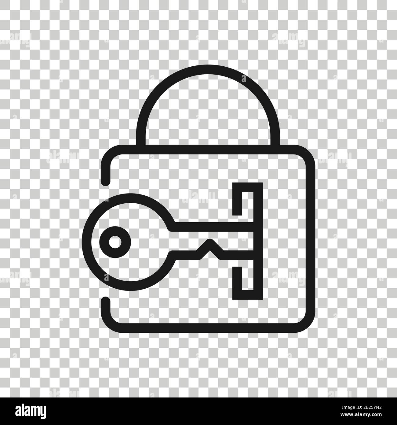 Locker icon in flat style. Padlock password vector illustration on ...