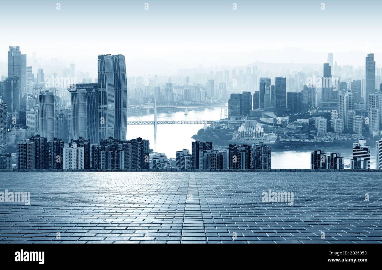 Chongqing city skyline, modern bridges and skyscrapers Stock Photo - Alamy
