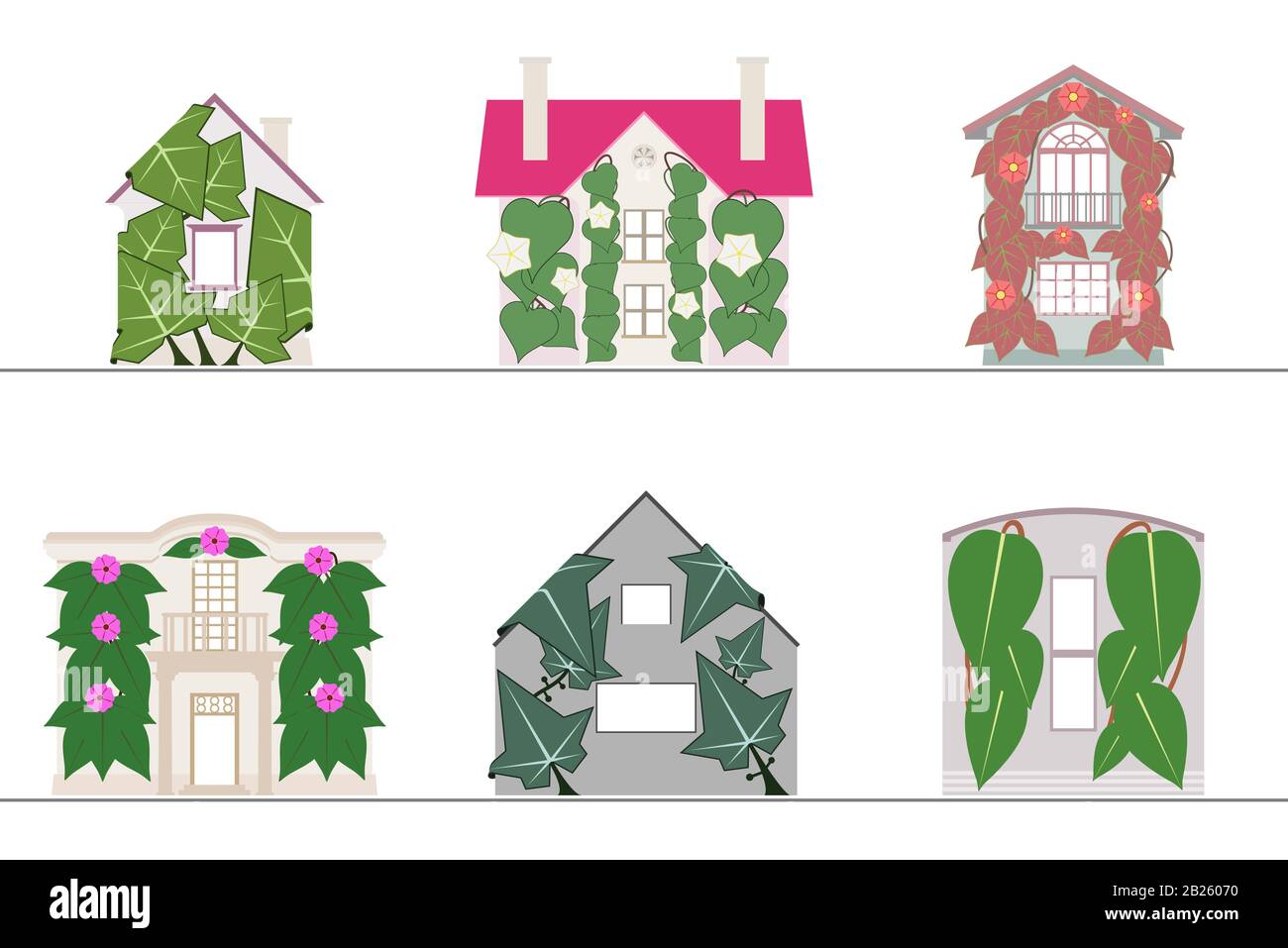 Natural insulation for different architectural styles Stock Vector ...