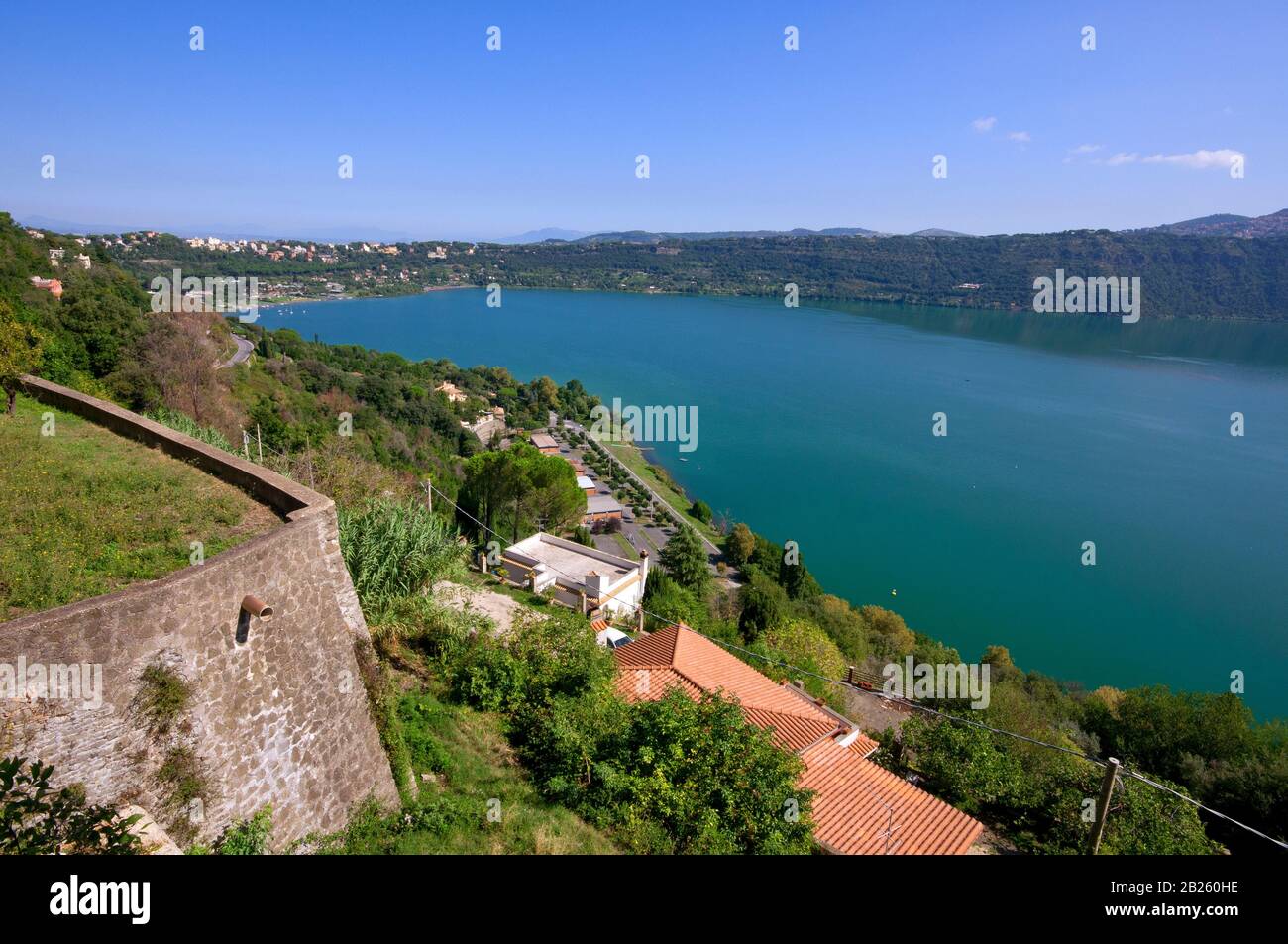 Lake Albano, Castelli Romani Regional Park, Rome, Lazio, Italy Stock ...