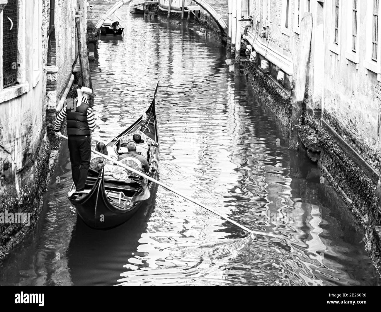 Venice gondolas attraction Black and White Stock Photos & Images - Alamy