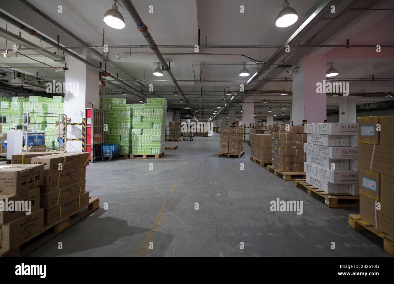 BEIJING, CHINA - JUNE 03, 2019: Modern automation of warehouse ...