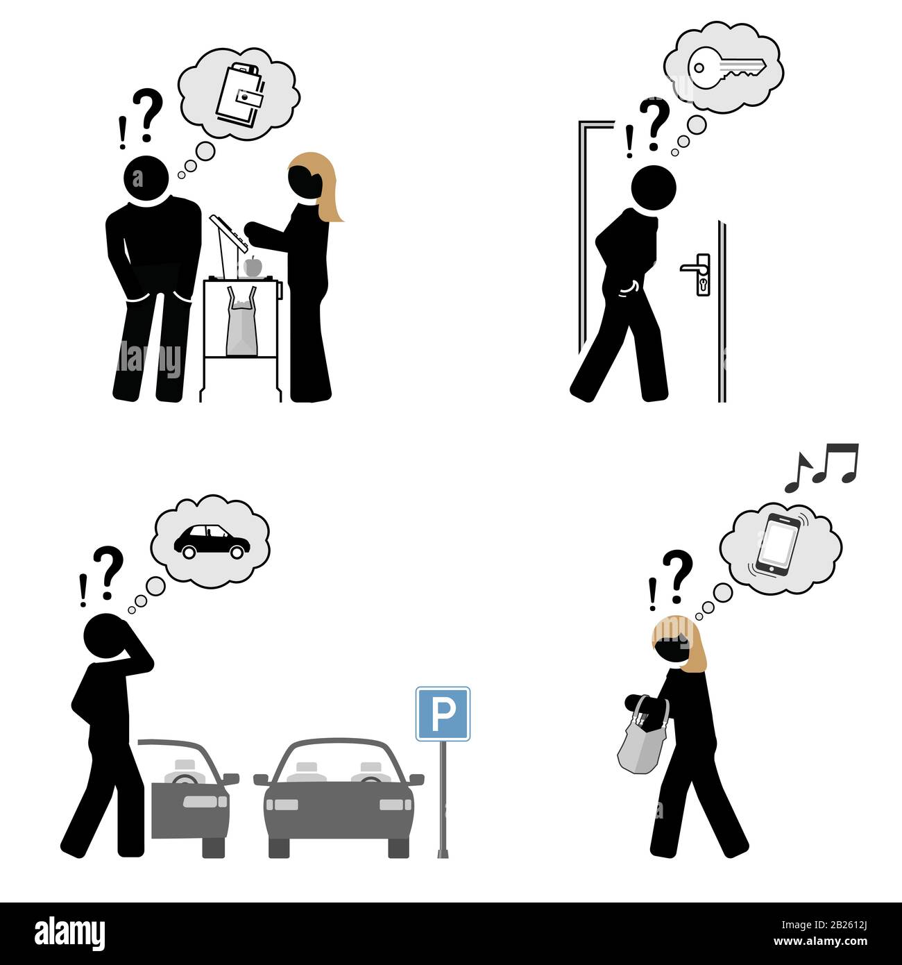 Bad memory can bring individuals into unpleasant situations Stock ...