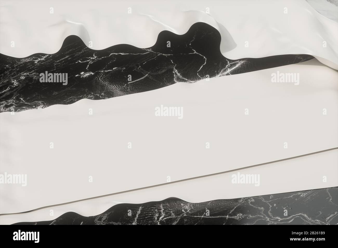 Blank roll of paper on the marble slab,marble background,3d rendering ...