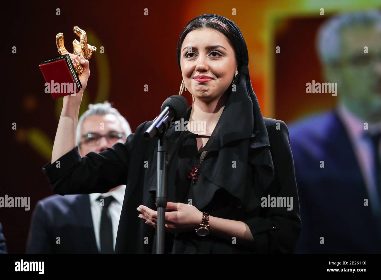 Berlin, Germany. 29th Feb, 2020. Baran Rasoulof, daughter of director ...