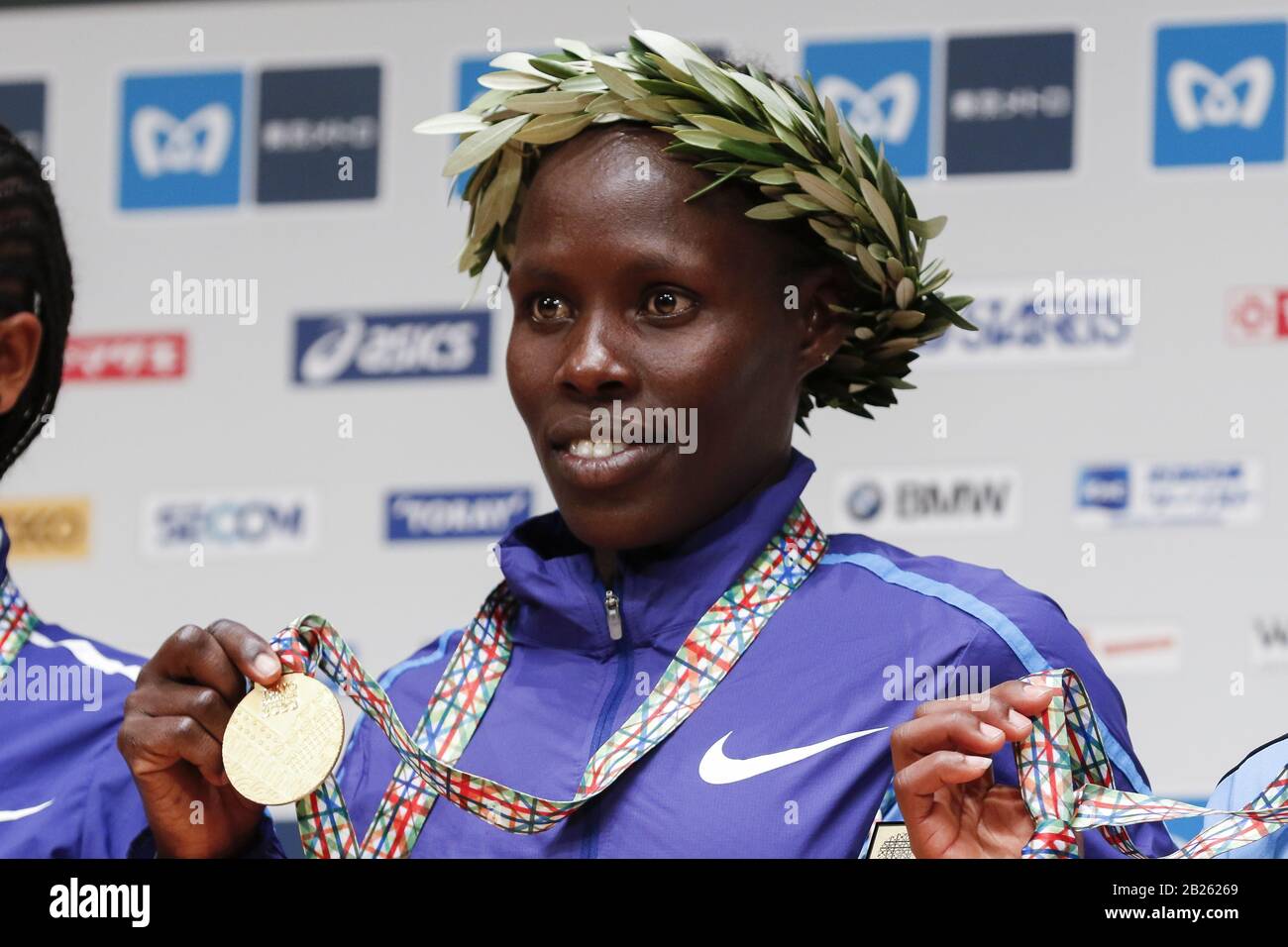 Tokyo, Japan. 1st Mar, 2020. Gold medalist Lonah Chemtai Salpeter of ...