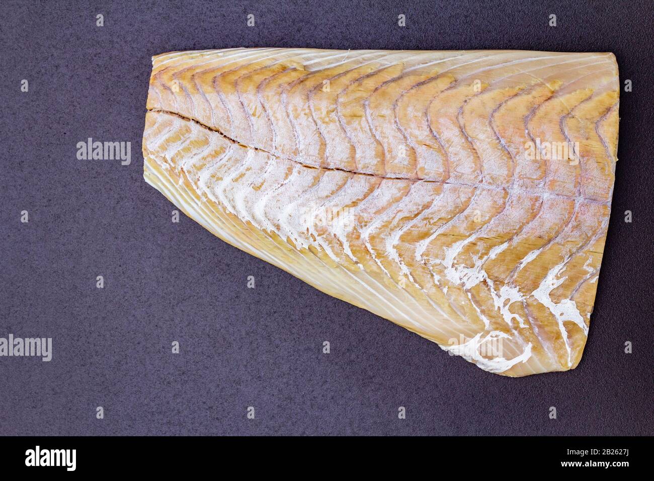 Fresh pollock fillet. Concept of healthy seafood. Organic fish on a ...