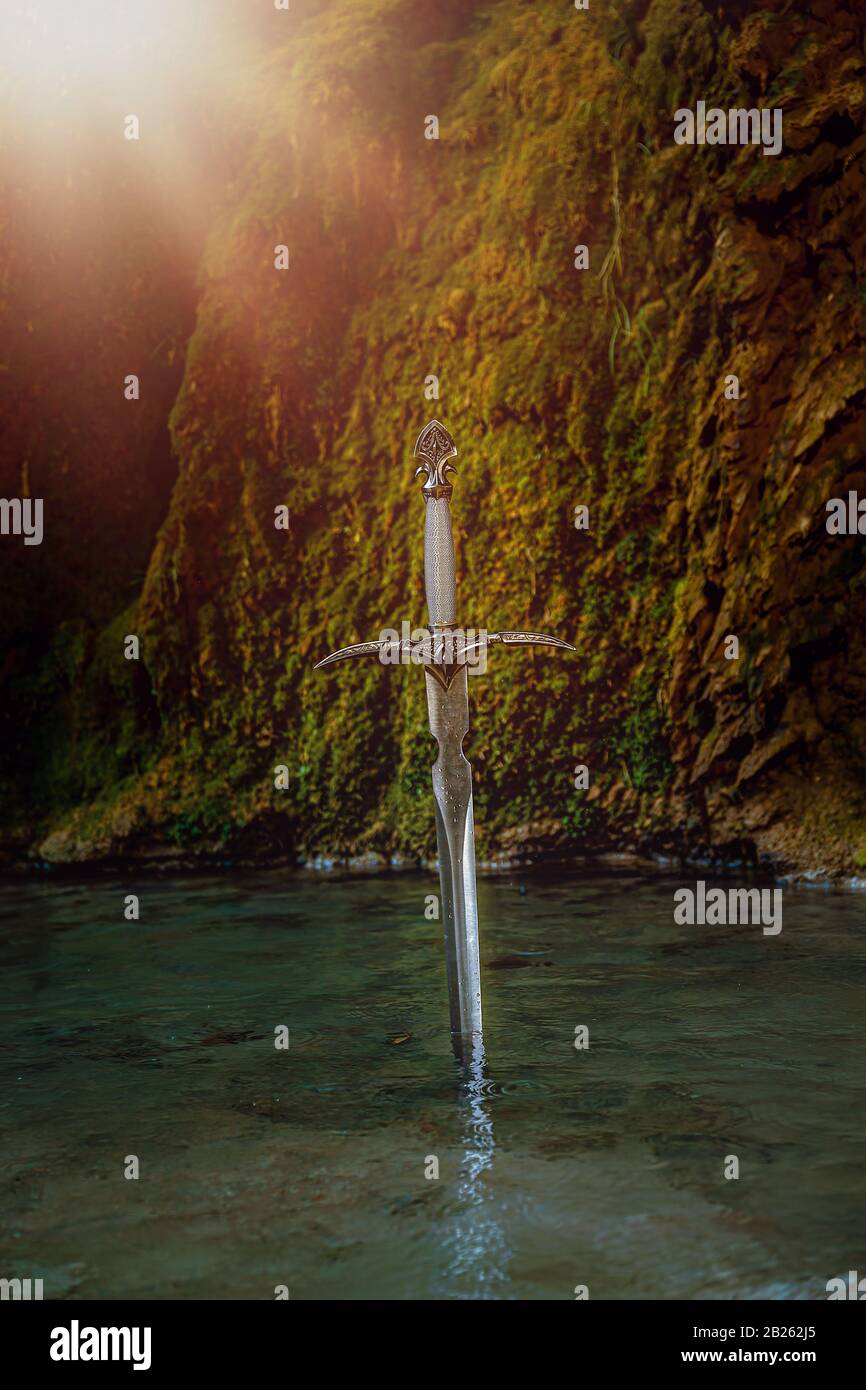Medieval sword lake hi-res stock photography and images - Alamy