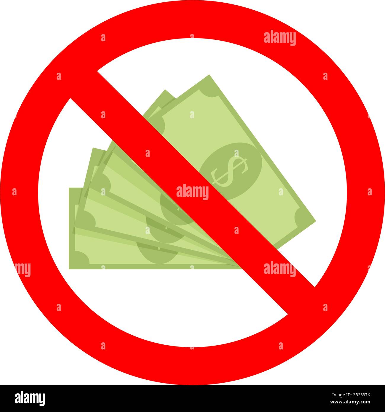 Dollar prohibited sign forbidden symbol hi-res stock photography and ...
