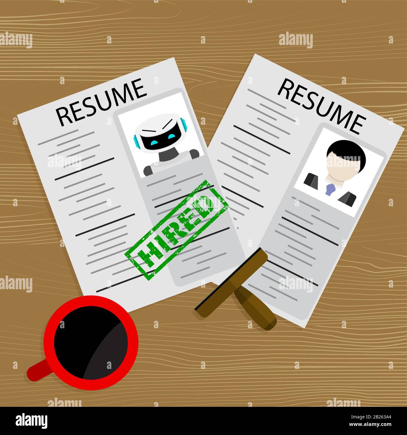 Ai hiring cartoon hi-res stock photography and images - Alamy