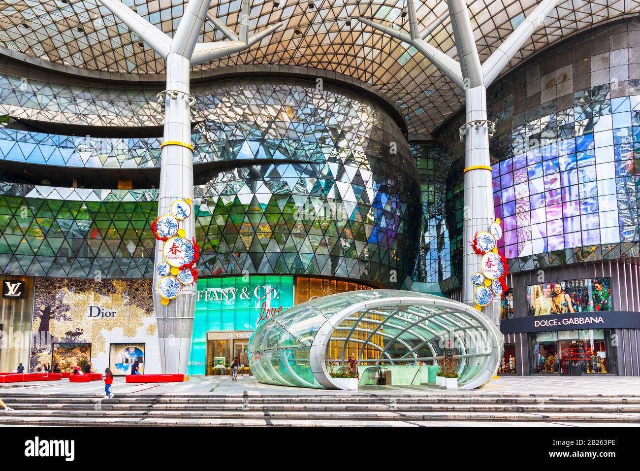 Entrance to ION shopping mall, Orchard Road, Singapore, Asia showing ...