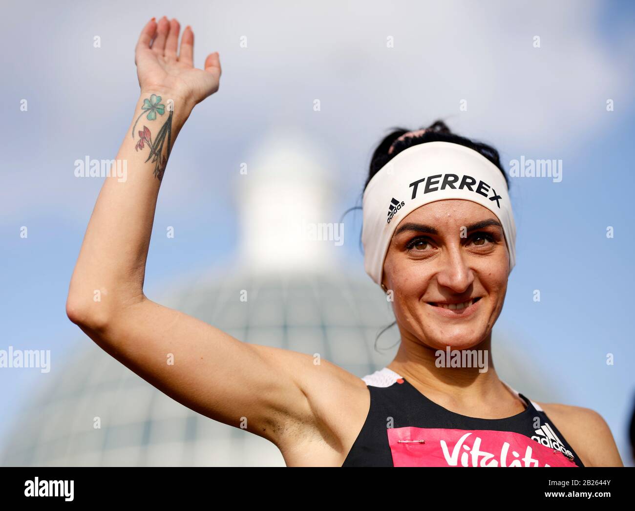 Winner Lily Partridge after the women's race during the Vitality Big ...