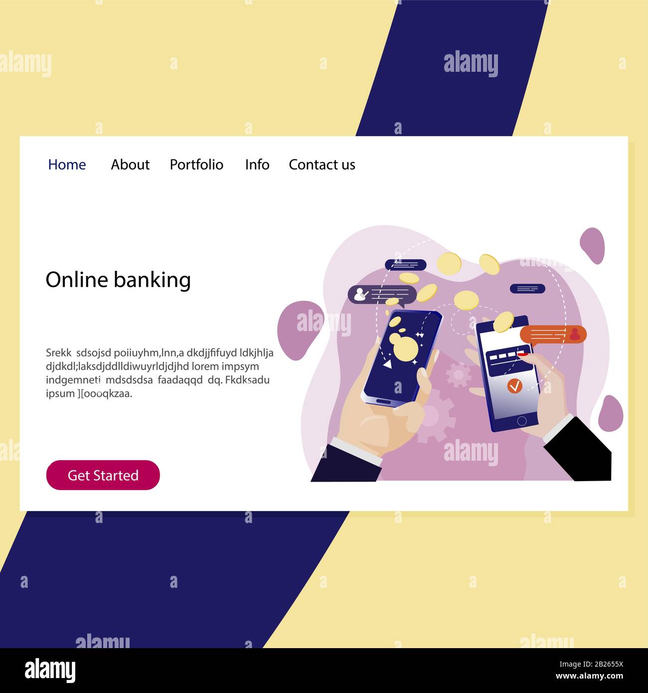 Financial security landing page hi-res stock photography and images - Alamy