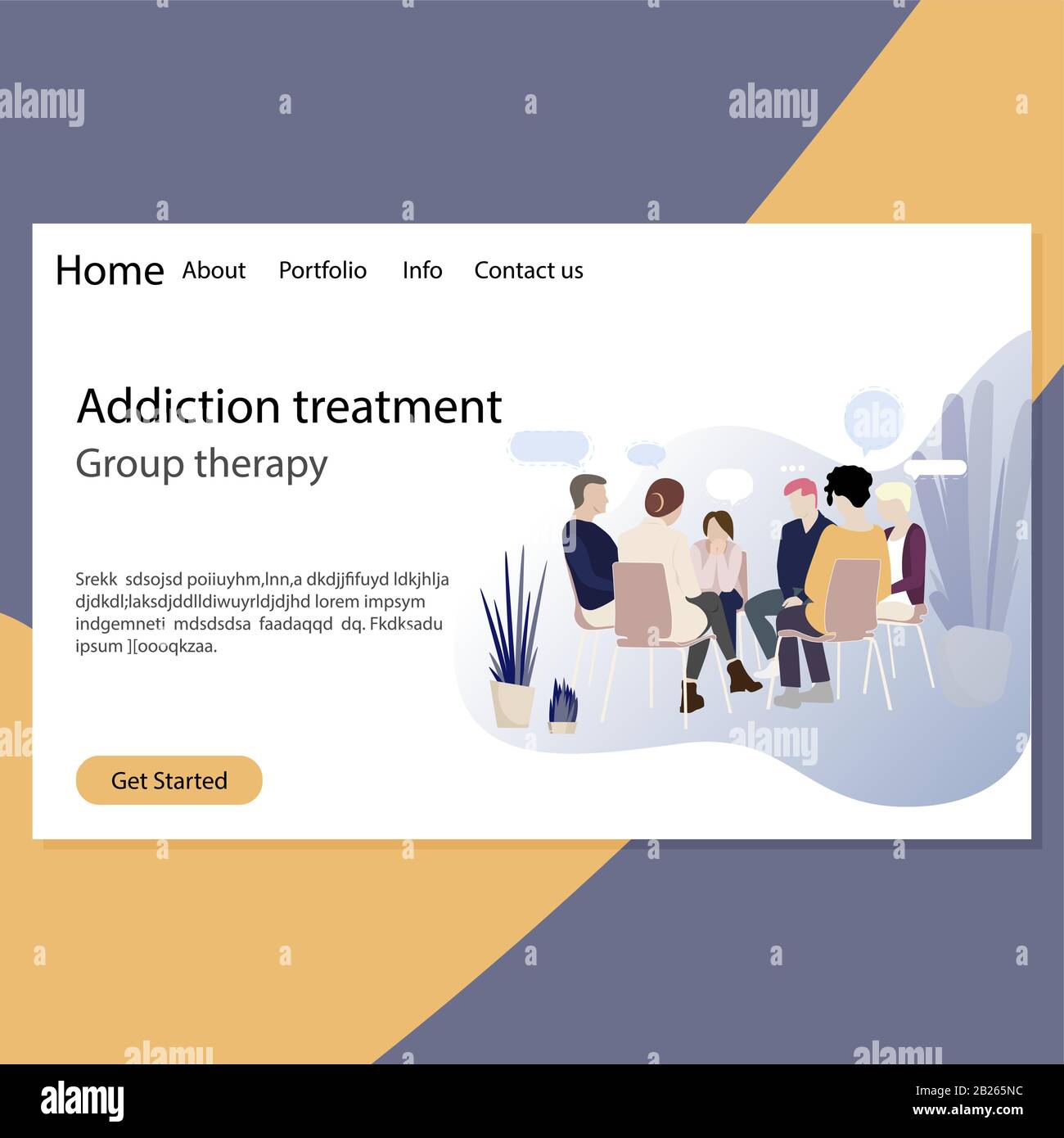 Group psychotherapy psychology counseling Stock Vector Images - Alamy