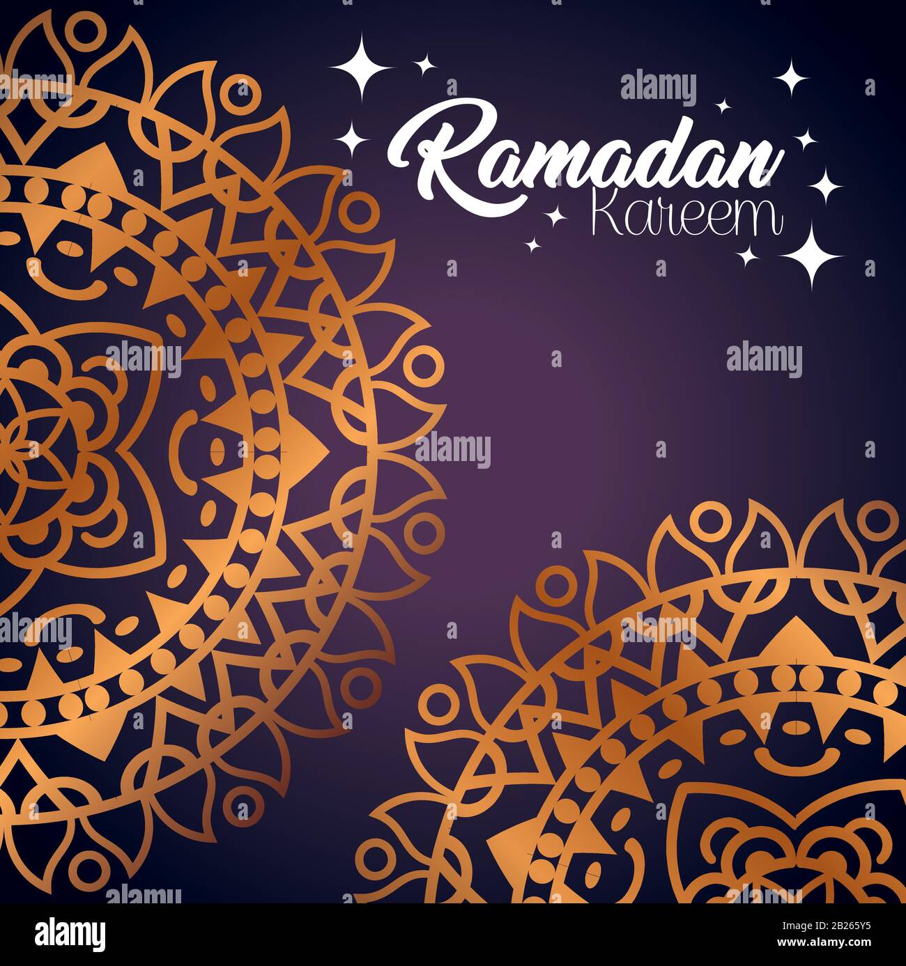 ramadan kareem poster with mandalas decoration Stock Vector Image & Art ...