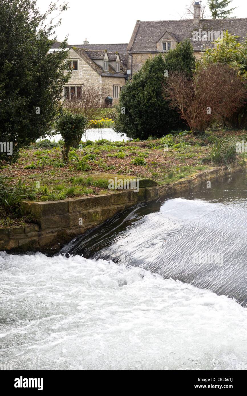 rising waters on the river eye, lower slaughter Stock Photo - Alamy