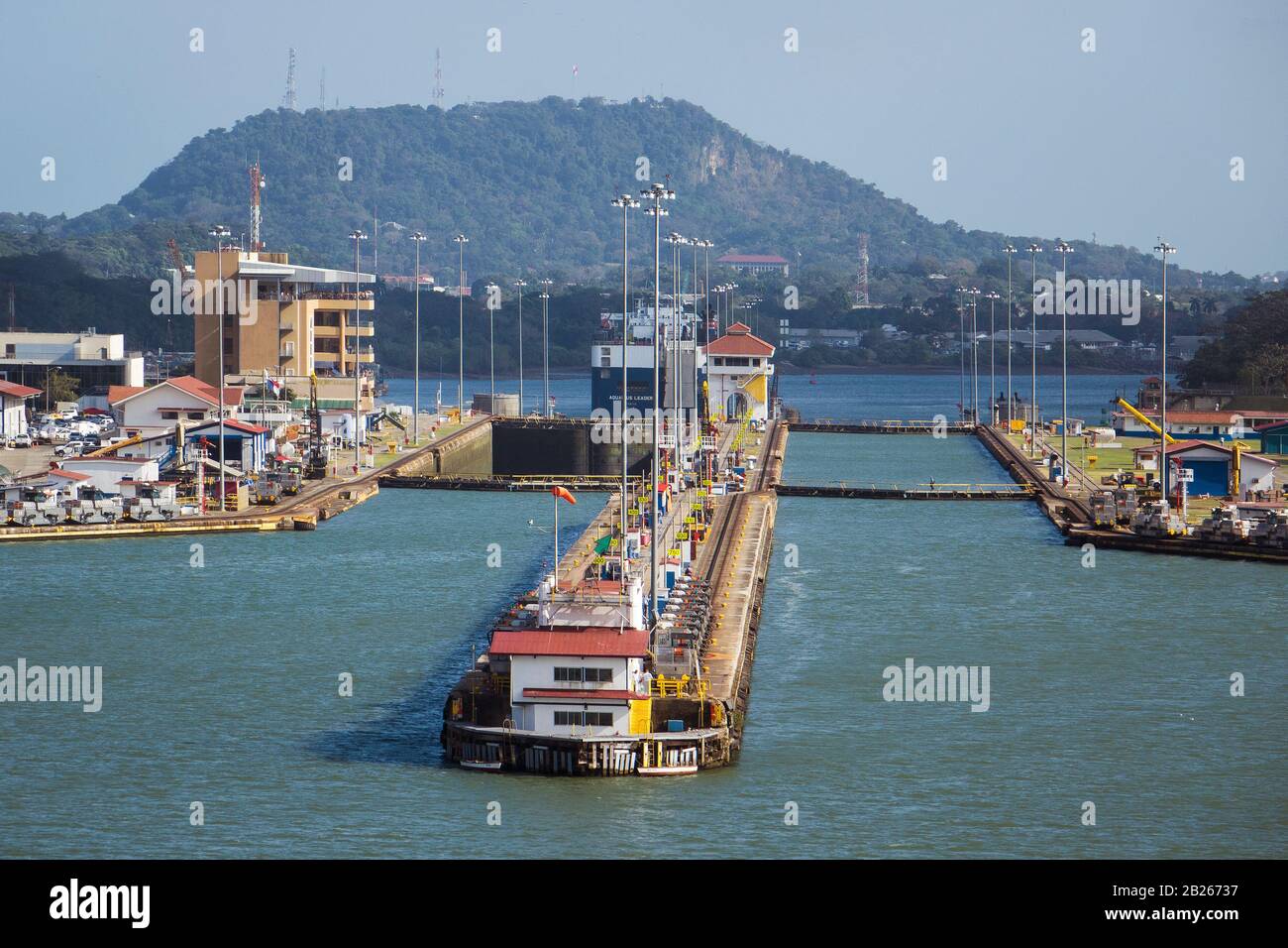 Panama, Panama Canal, Miraflores locks Stock Photo - Alamy