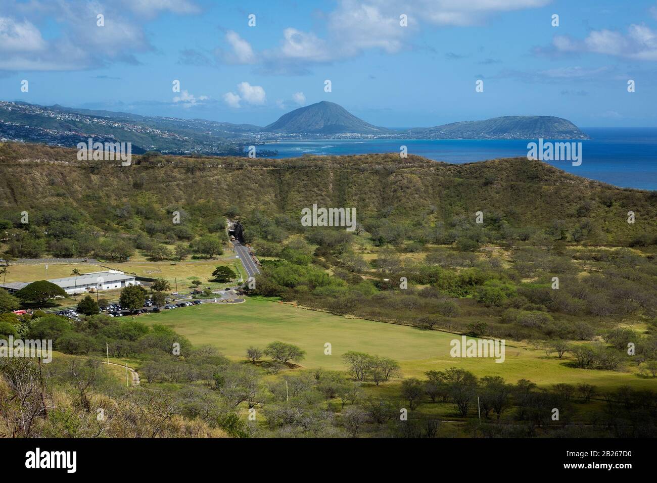 Aerial view diamond head crater hi-res stock photography and images - Alamy