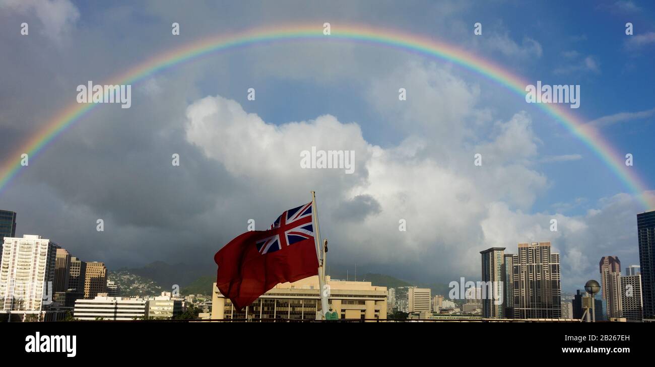 Honolulu flag hi-res stock photography and images - Alamy