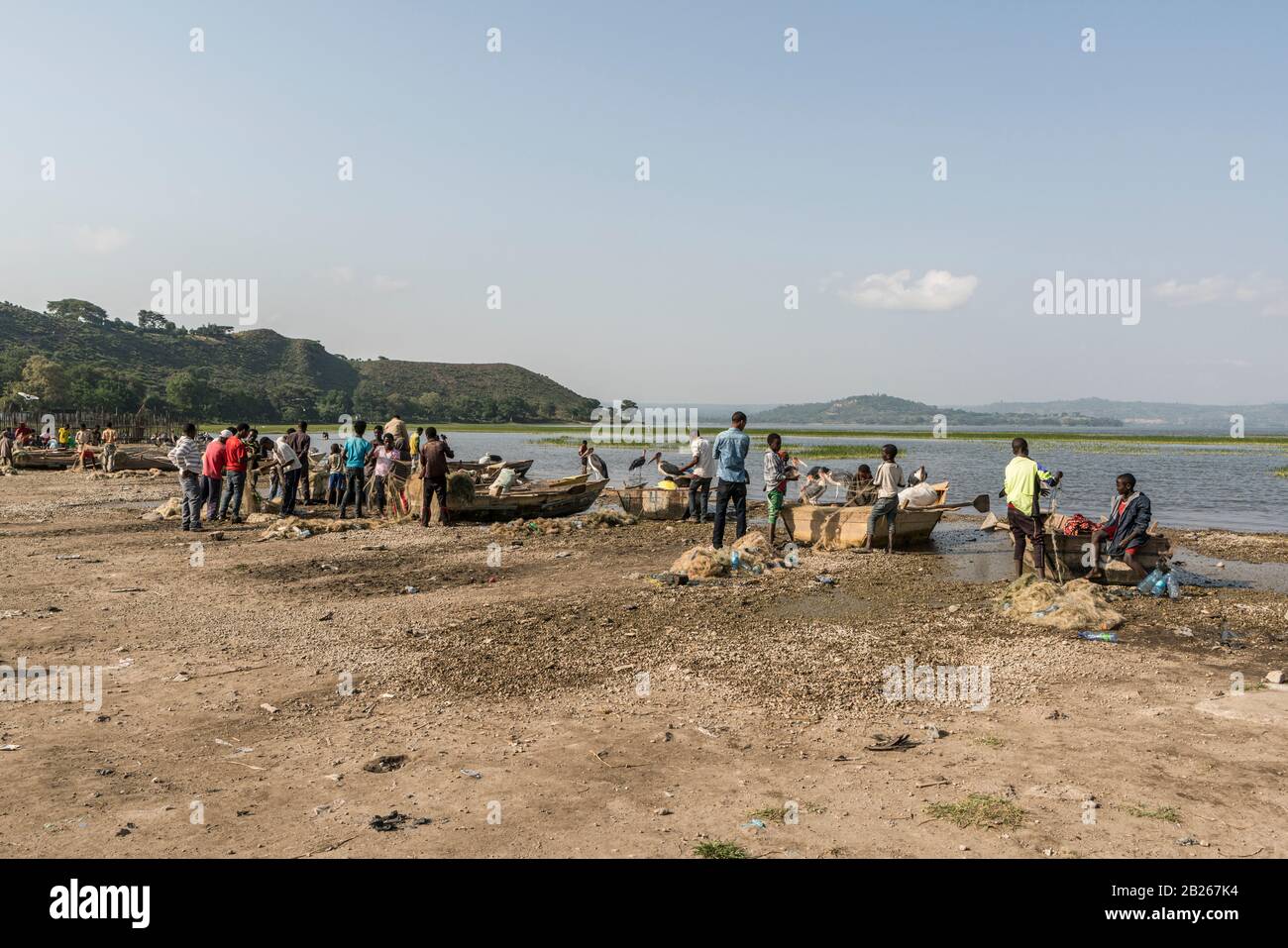 Hawassa Fish Market - with fisherman selling their catch from Lake ...
