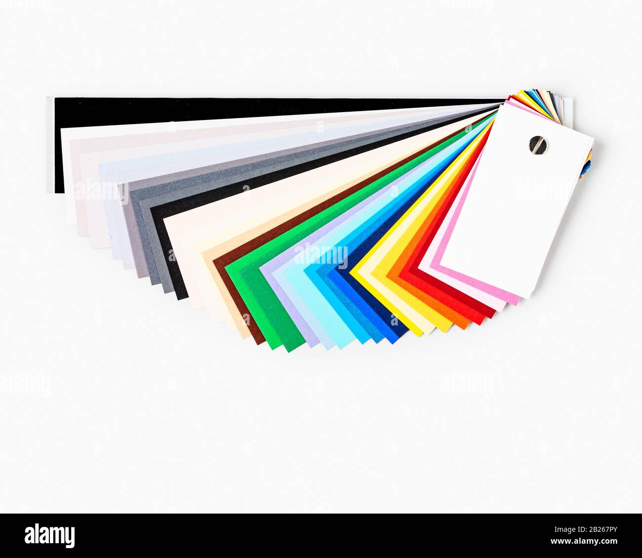 Color paper samples isolated on white background clipping path included ...