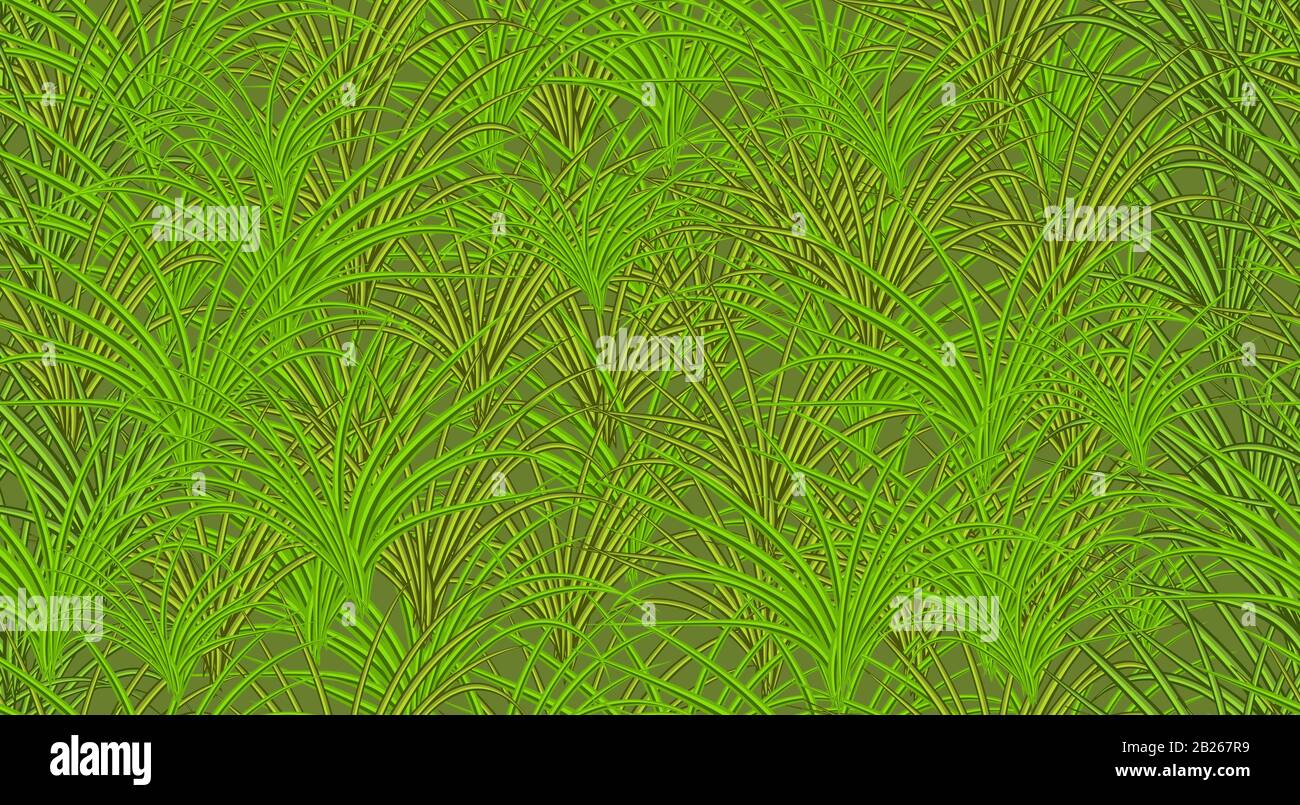 Seamless image of green realistic grass isolated on a green background ...