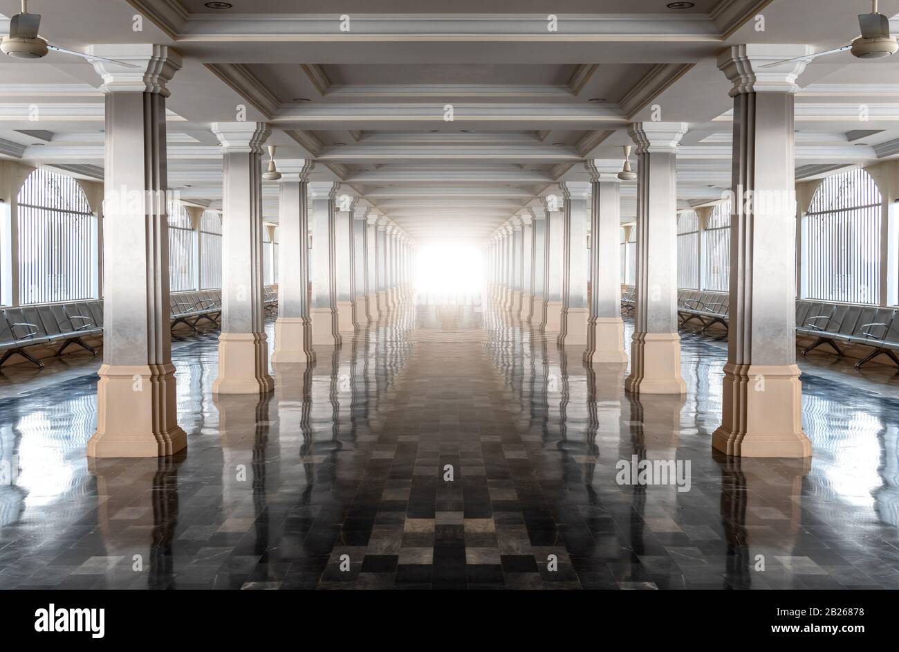 The beautiful big hall in the temple of Thailand Stock Photo - Alamy