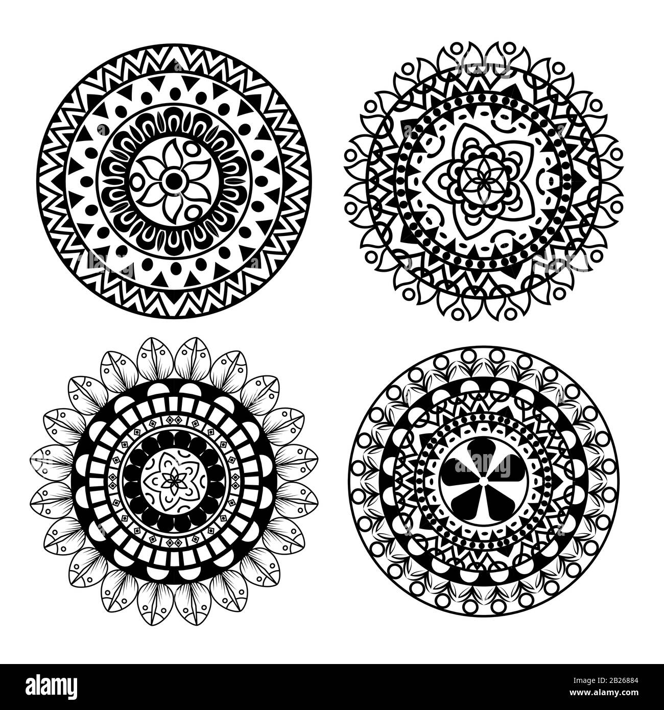 Set of mandalas Stock Vector Images - Alamy