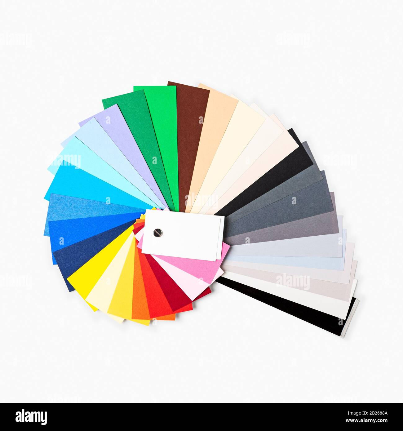 Color paper samples isolated on white background clipping path included ...
