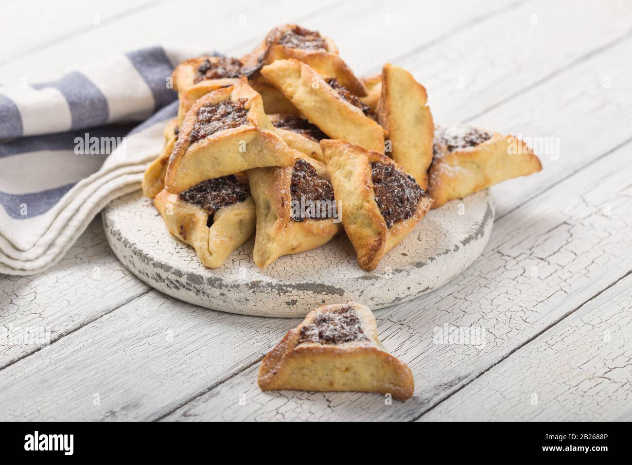 Traditional Jewish Hamantaschen cookies with dried apricots, dates ...