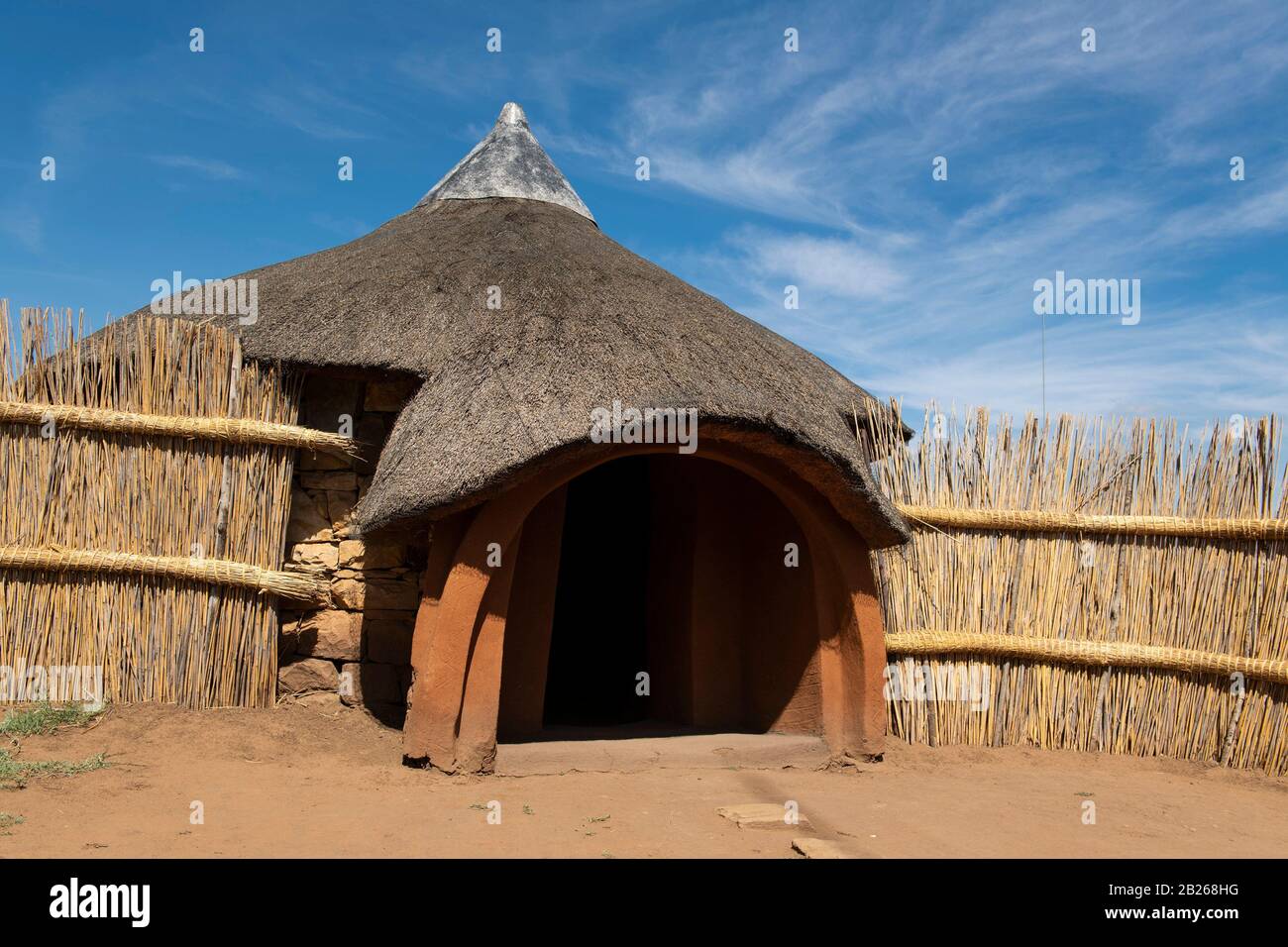 Traditional hut, Thaba Bosiu Cultural Village, Lesotho Stock Photo - Alamy