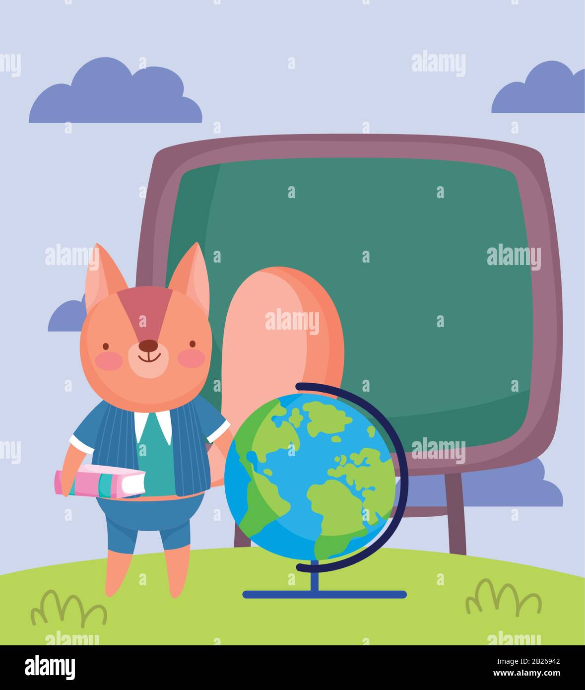 Kids animal world map hi-res stock photography and images - Alamy