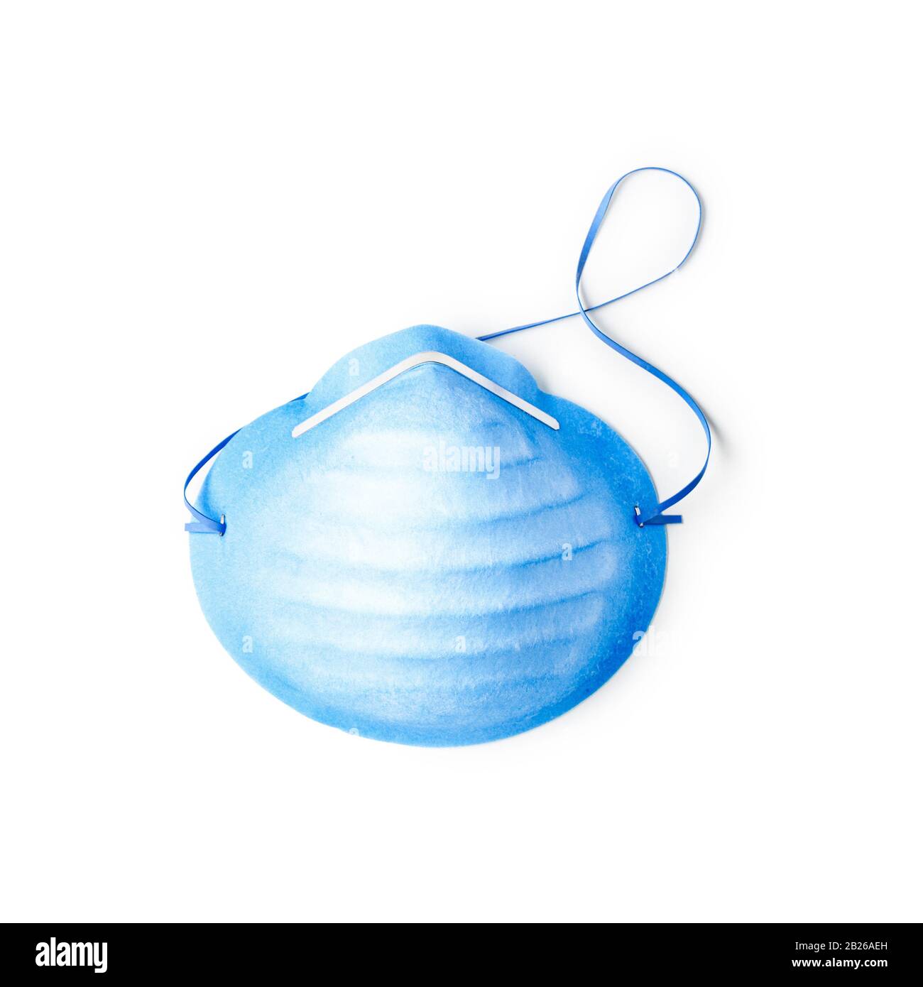 Blue medical mask isolated on white background clipping path included ...