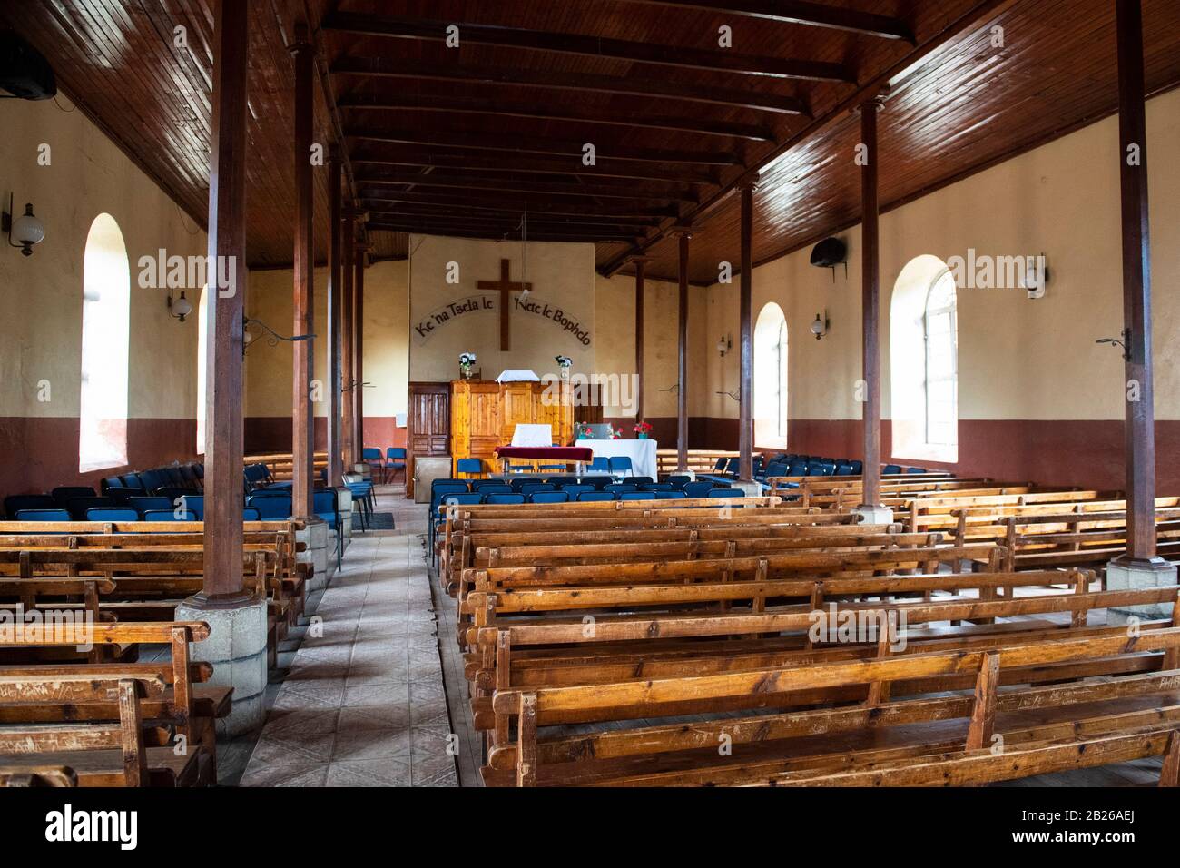 Lesotho Evangelical Church in Southern Africa, Morija, Lesotho Stock ...