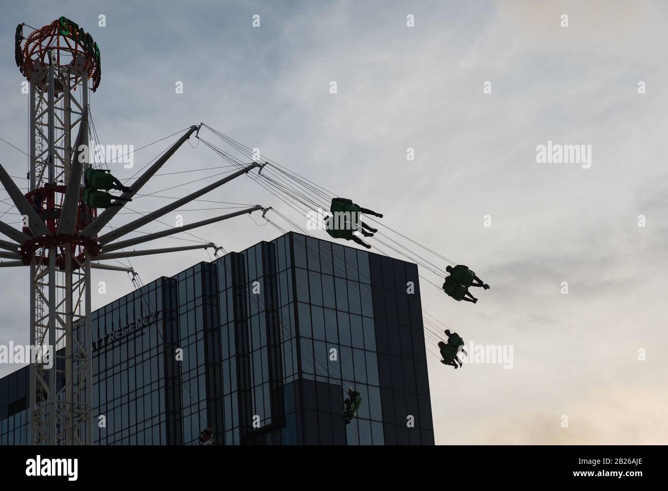 Fairground rides, Centenary Square, Birmingham, England Stock Photo - Alamy