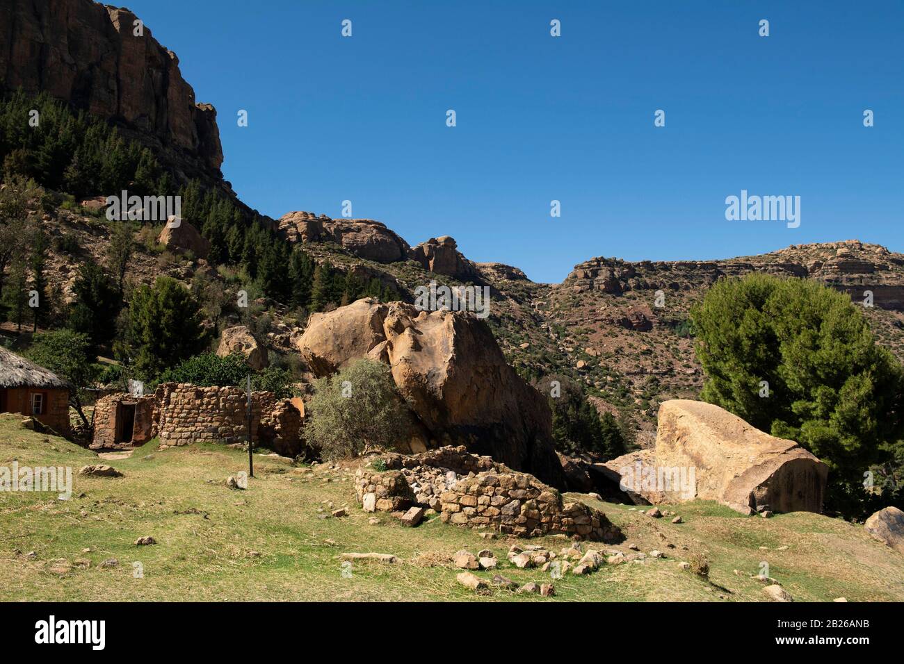 Ruins of the Royal Palace, Matsieng Royal Village, Lesotho Stock Photo ...