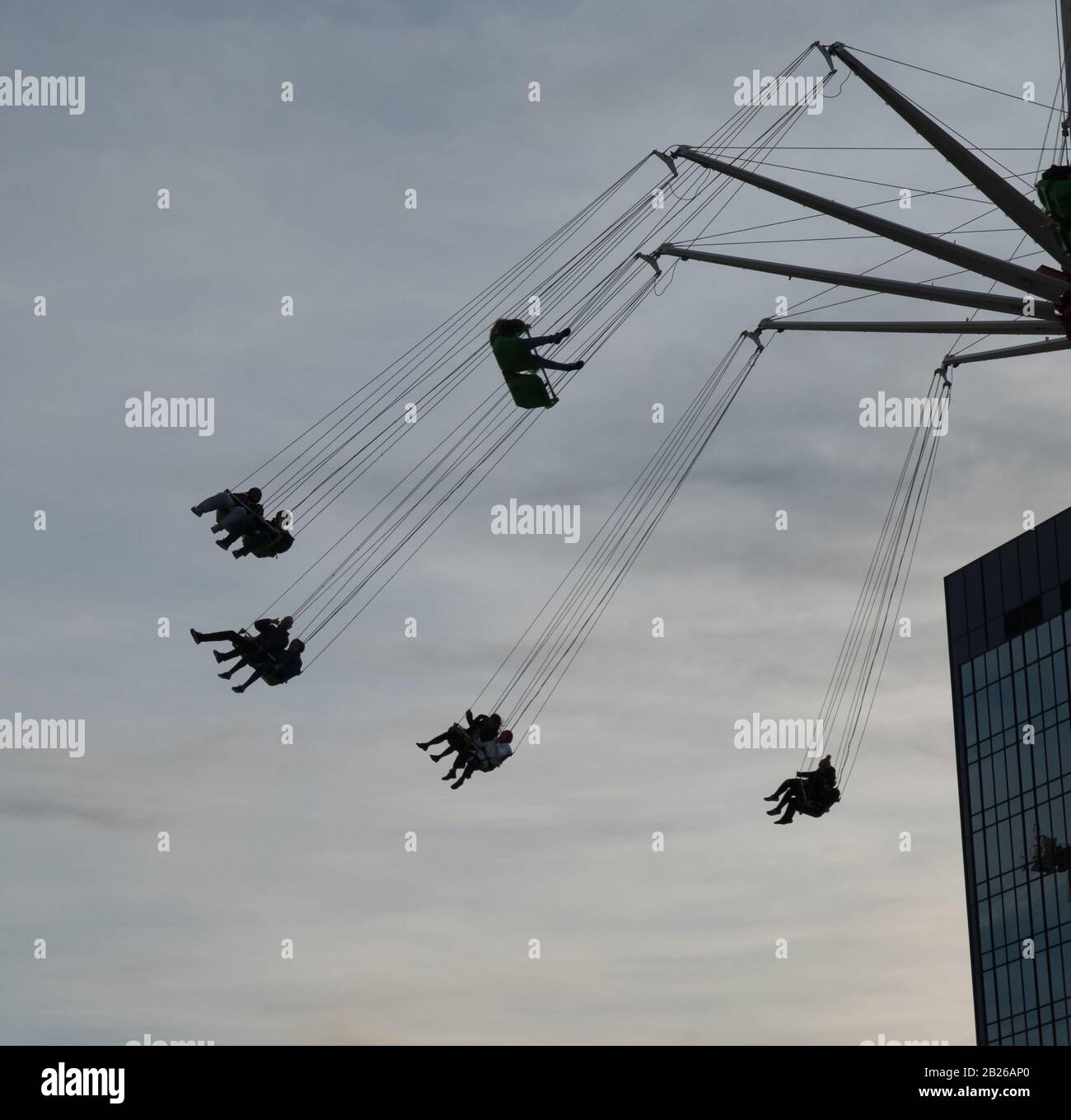 Fairground rides, Centenary Square, Birmingham, England Stock Photo - Alamy