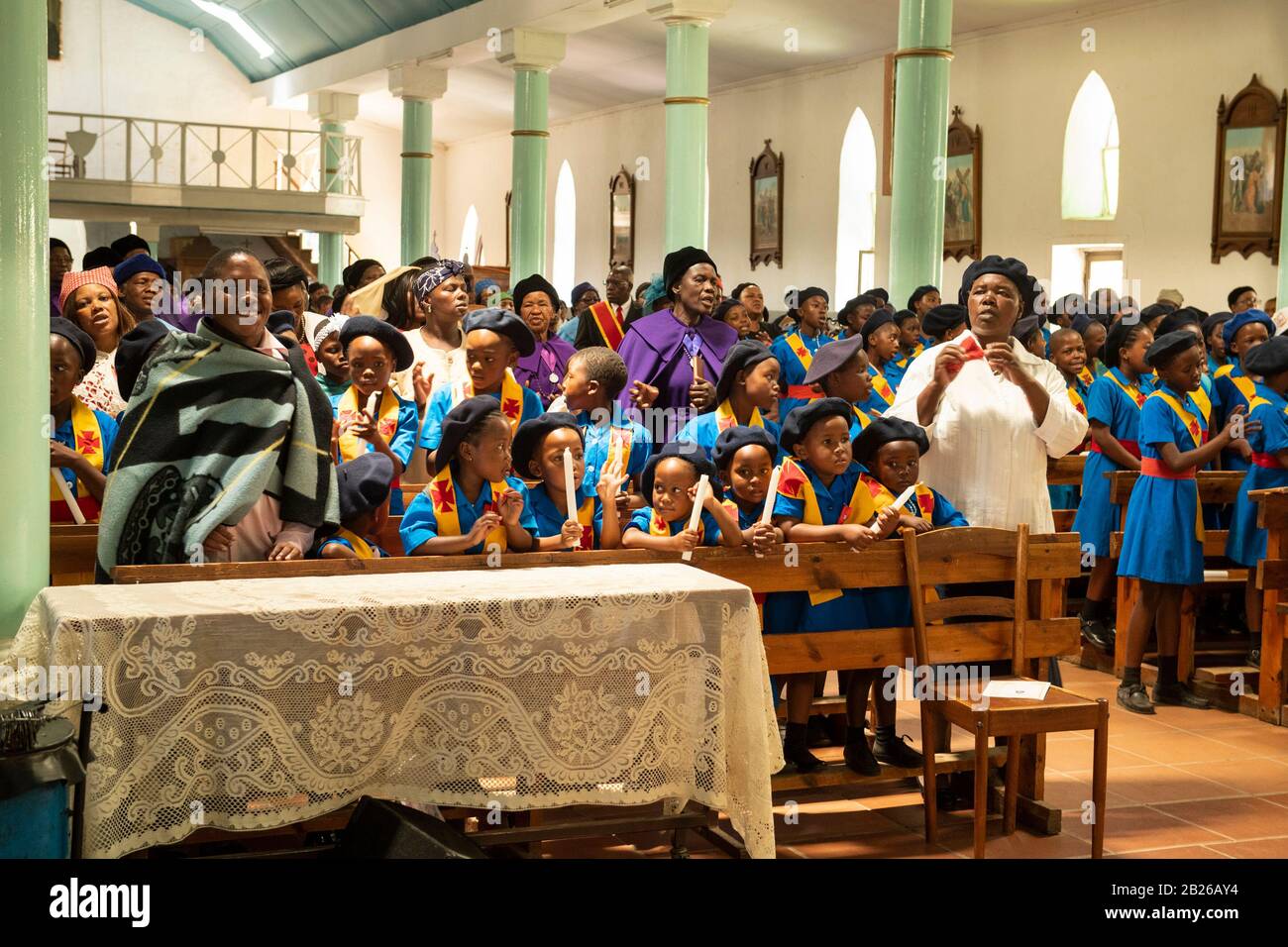 Mass at Roma Mission, Lesotho Stock Photo - Alamy