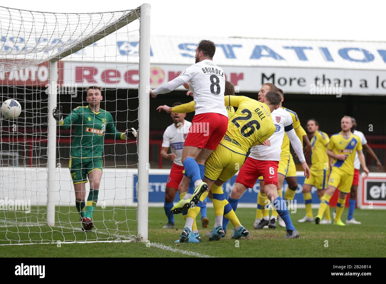 Mitch Brundle of Dagenham scores the first goal for his team during ... Mitch Brundle of Dagenham scores the first goal for his team during ...