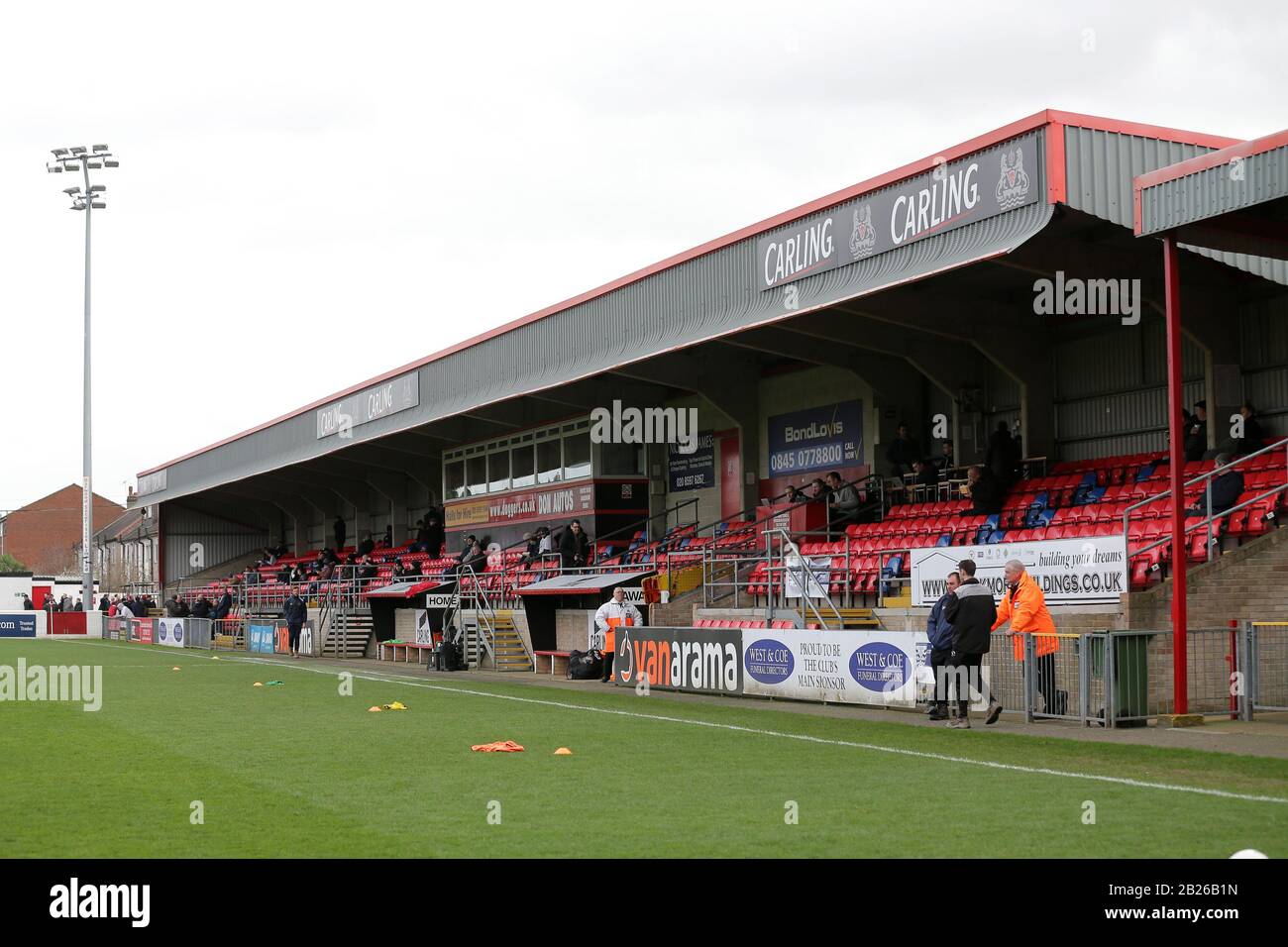 General view of the main stand during Dagenham & Redbridge vs Solihull ...