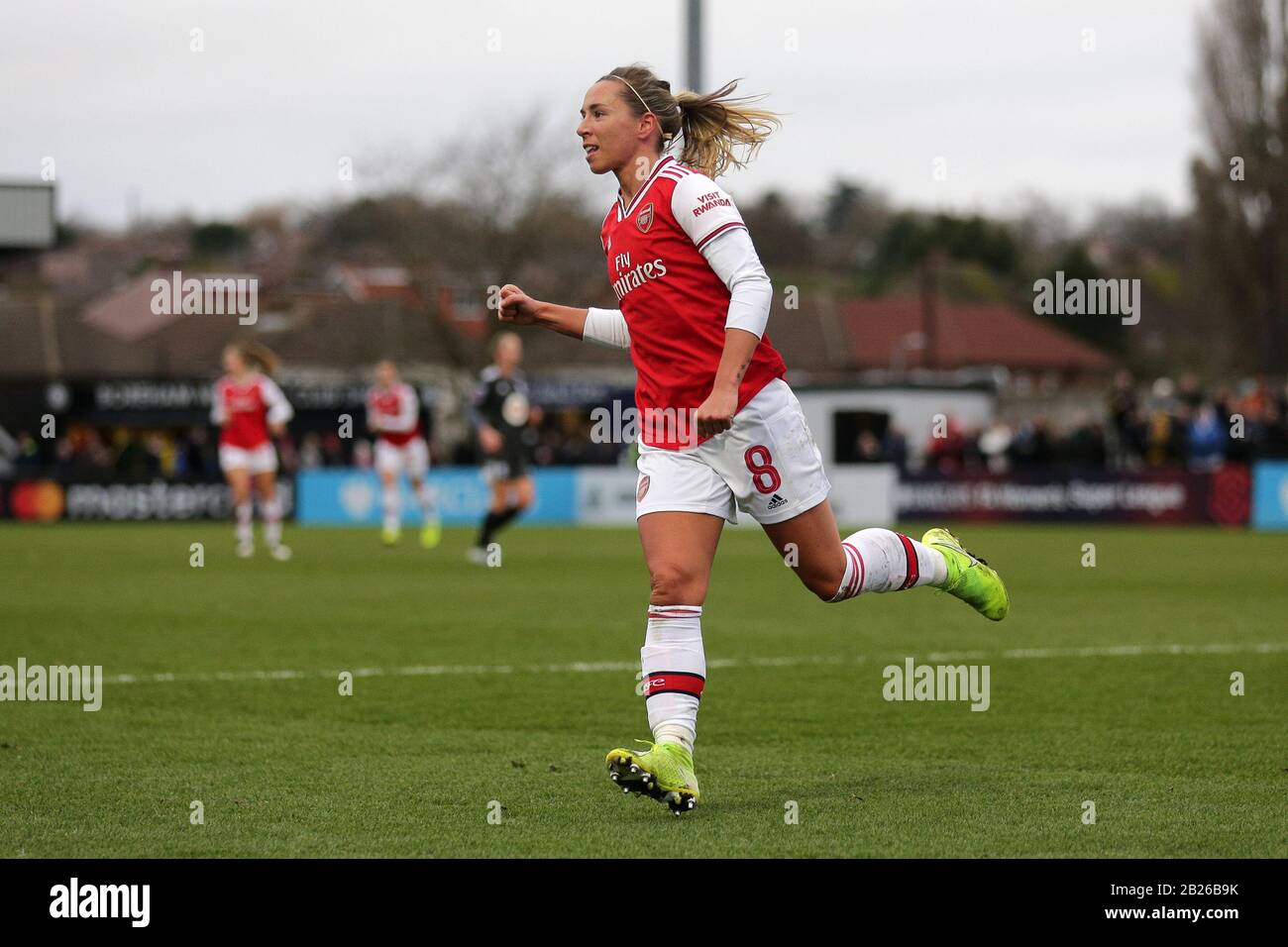 Jordan Nobbs of Arsenal scores the second goal for her team and ...