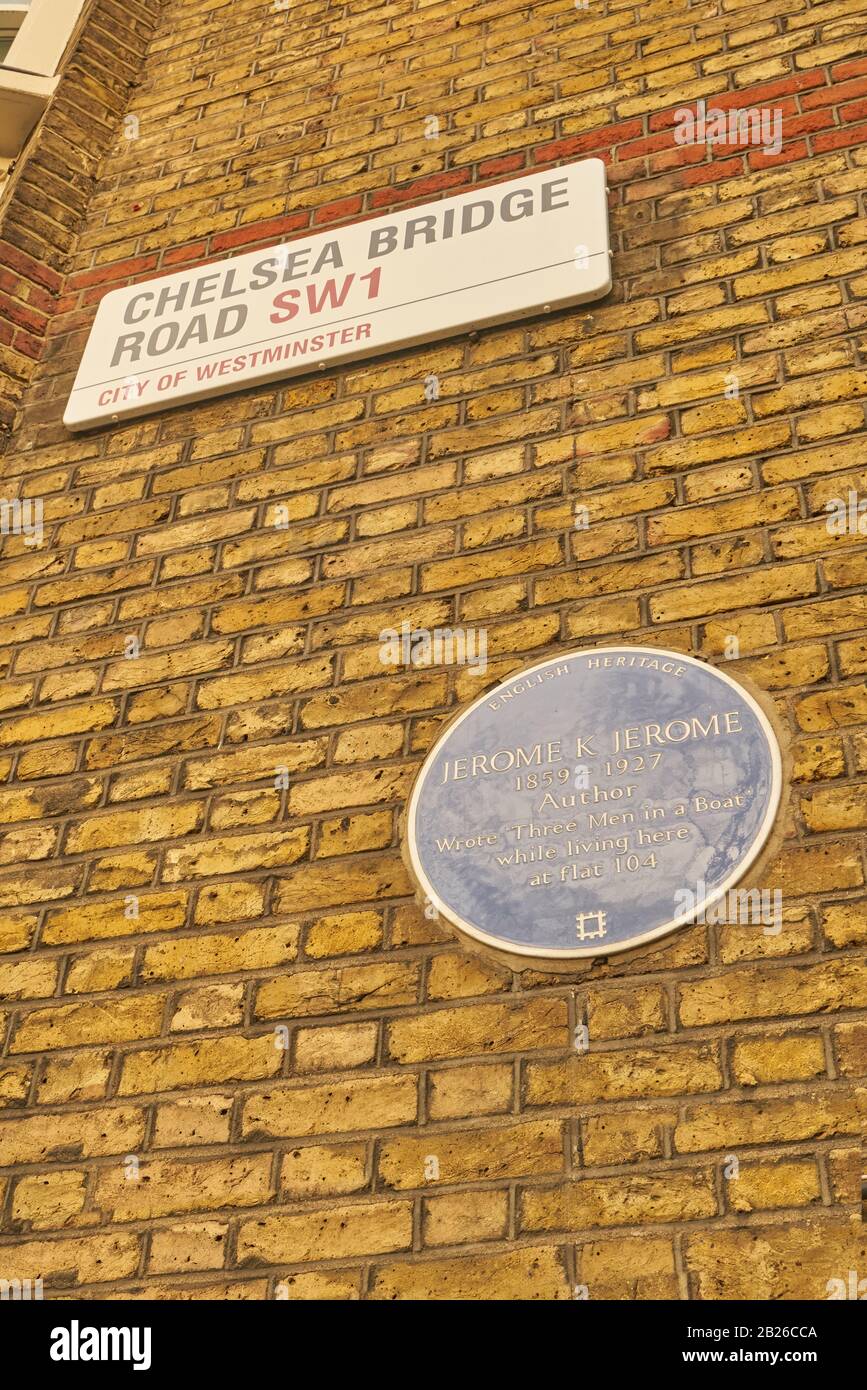 chelsea bridge road jerome k jerome Stock Photo - Alamy