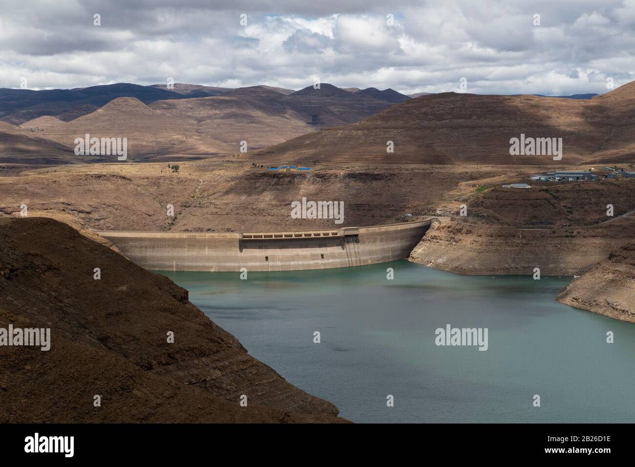 Dam wall, Katse Dam, Lesotho Stock Photo - Alamy