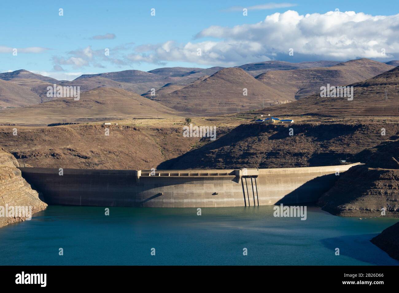 Dam wall, Katse Dam, Lesotho Stock Photo - Alamy